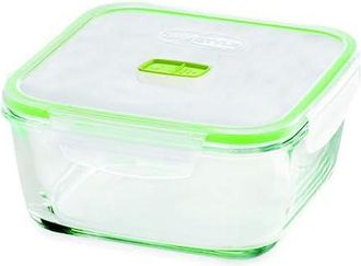 GiòStyle 5197506 2 in 1 Vetro 2in1 Konservierungsglas und Heizung quadratisch 1,4 l, Glas, durchsichtig