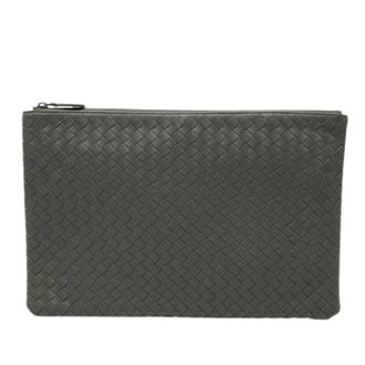 Bottega Veneta Pre-owned Gewebte Leder Clutch - - Pre-owned - Damen - Grau - ONE SIZE