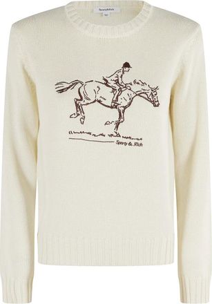 Sporty & Rich Damen, Strickwaren, Beige, SGr&ouml;&szlig;e