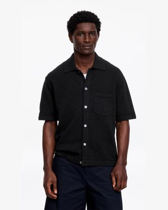 Arket Boucl&eacute;-Poloshirt -Schwarz