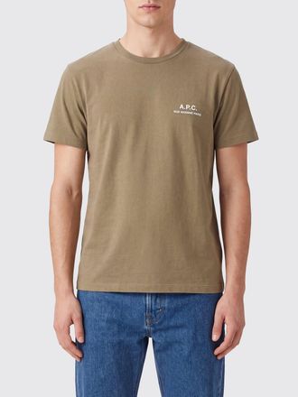 A.P.C. A. P.C. Rundhals-T-Shirt aus Baumwolle mit kontrastierendem Logo-Print