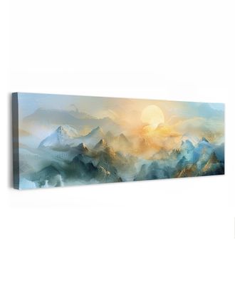 MuchoWow &copy; Bild auf Leinwand 150x50 cm Schlafzimmer Bilder XXL Badezimmer Wand Deko Wohnzimmer Modern Wanddeko Bilderwand Geschenk Wandbilder Abstrakte Landsch