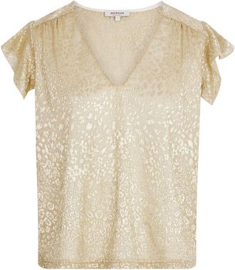 Morgan 252-dsofia Damen Kurzarm-T-Shirt, Gold, S