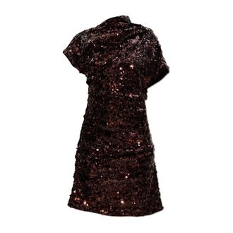 Ganni Pailletten-Minikleid - - Dresses - Damen - Braun - M