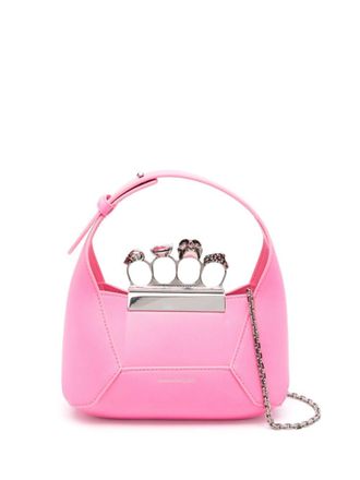 Alexander McQueen mini sac à main Jewelled Hobo - Rose