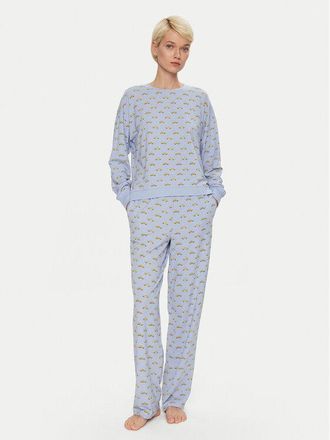 DKNY Pyjama YI80030 Himmelblau Relaxed Fit