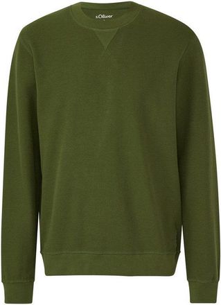 s.Oliver Sweatshirt Sweatshirt Strukturiertes Sweatshirt mit Rippb&uuml;ndchen