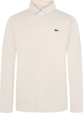 Lacoste Softes Cord-Overshirt aus Baumwolle mit kleinem Krokodil-Aufnäher in