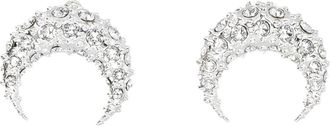 Marine Serre Femme, Accessoires, Gris, Taille: ONE Size Moon Strass Small Earrings