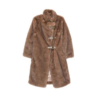 Molliolli Kunstpelzmantel - - Jackets - Damen - Braun - XS