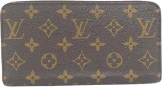 Louis Vuitton Portefeuille long pr&eacute;-poss&eacute;d&eacute; Monogram (bi-pli) - Femme - Pre-owned - Brun - Taille: ONE Size
