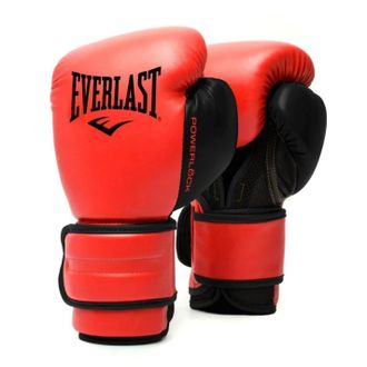 Everlast Unisex - Erwachsene Powerlock 2R Glove Handschuhe, Rot, 10oz
