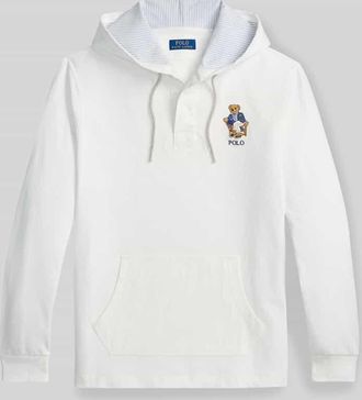Polo Ralph Lauren Relaxed Fit Hoodie aus reiner Baumwolle mit Polo-Bear-Stitching
