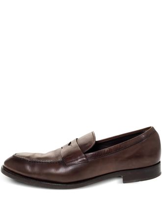 Tod's mocassins en cuir pre-owned à entaille penny - Marron