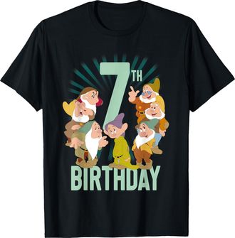 Disney Schneewittchen, 7 Zwerge, Portr&auml;t zum 7. Geburtstag T-Shirt