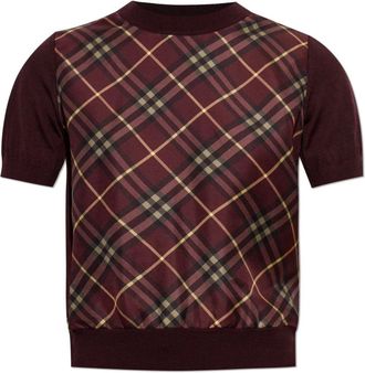 Burberry Sandrina T-Shirt - Femme - Pulls - Rouge - Taille: 38 FR