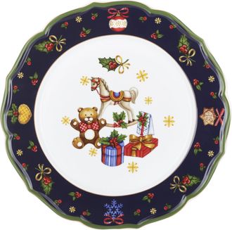 KASANOVA Weihnachtsteller 32,5 cm Geschenke blau