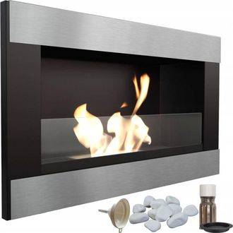 Kratki Wandkamin Bioethanol GOLF HORIZONTAL T&Uuml;V mit Verglasung GESCHENKE