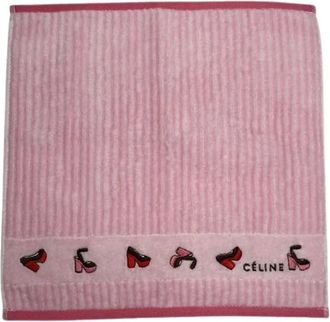 Celine Pre-owned Cotton Scarf - Femme - Pre-owned - Rose - Taille: ONE Size