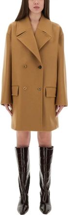 Moschino Femme, Manteaux, Beige, Taille: 36 FR Double-Breasted Manteaux