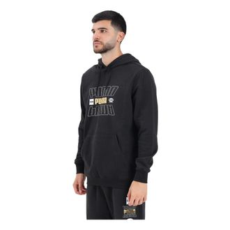 Puma Puma, Homme, Sweatshirts et sweats &agrave; capuche, Noir, Taille: S Sweat &agrave; capuche noir Essentials Logo Lab