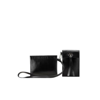 Valentino Pre-owned VRing Neck Pouch - - Pre-owned - Damen - Schwarzk - ONE SIZE
