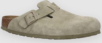 Birkenstock Boston Suede Leather Narrow Sandalen faded khaki
