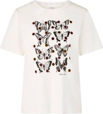 Marc Cain Damen T-Shirt aus Bio-Baumwolle