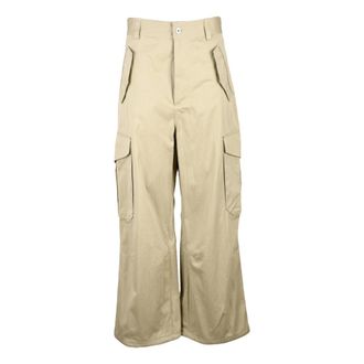 Bottega Veneta Femme, Pantalons, Beige, Taille: 36 FR Cargo Wide Pantalons