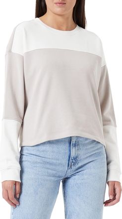 Tom Tailor Damen Colorblock Pullover 1032934, 30470 - Beige Grey Colorblock, M