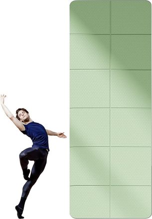Generico Faltbare Trainingsmatte, faltbare Yogamatte, tragbare Pilates-Matte, Barfu&szlig;-&Uuml;bungspad f&uuml;r M&auml;nner, Heimtraining, Fitness, Fitnessstudio, Yoga, 72 x 24 