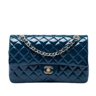 Chanel Sac bandouli&egrave;re vintage double rabat Pre-owned - Femme - Pre-owned - Bleu - Taille: ONE Size