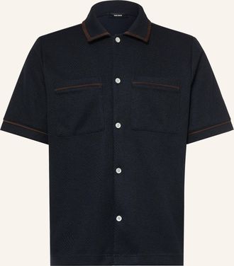 Reiss Reiss Kurzarm-Hemd Weaver Comfort Fit blau