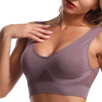 Generic Bustier Damen BH Top aus Bambus Viskose, Gepolstert, Bequemer, Funktionell Top BH ohne bügel für Yoga & Alltag