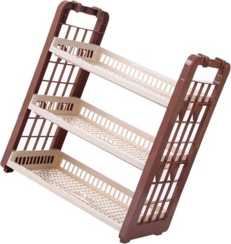 BESPORTBLE Dreischichtiges K&uuml;chen und Badezimmer Aufbewahrungsregal aus Kunststoff Platzsparendes Eckregal mit Glatter Oberfl&auml;che Multifunktionaler Haushaltsorga