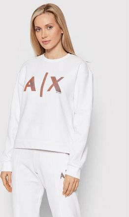 A|X Armani Exchange Sweatshirt 3LYM79 YJ9UZ 1100 Weiß Regular Fit