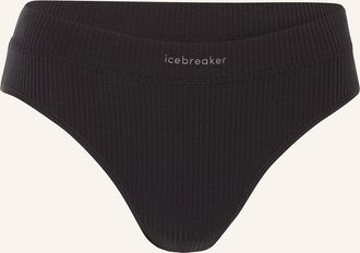 Icebreaker Panty Mer Rib Lotus Mit Merinowolle schwarz