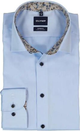 Olymp Herren Hemden blau Baumwolle