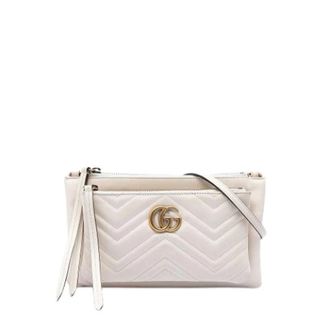 Gucci Sac bandouli&egrave;re matelass&eacute; Pre-owned - Femme - Pre-owned - Blanc - Taille: ONE Size