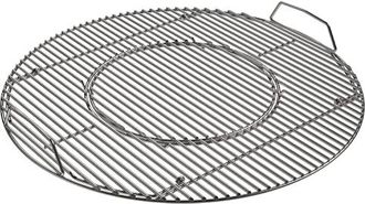Rösle VARIO+ Grillrost, Hochwertiger Grillrost aus Edelstahl für VARIO-Einsätze, für Holzkohle Kugelgrill No.1 F60, Silber, Silberfarben