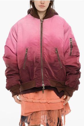 Diesel Oversized Tie-Dye Bomber Jacket G-KAMILA With Hood size 42