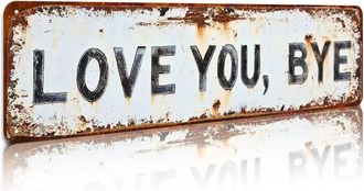 Generic Love You Tsch&uuml;ss Wanddekoration - Romantische Metallplatte Als Wanddekoration F&uuml;r Innen und Drau&szlig;en,Liebeszeichen Dekoration T&uuml;rkr&ouml;nung,f&uuml;r Wohnzimmer