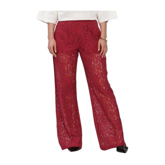 Catwalk Junkie Pull On Lace Hosen - - Trousers - Damen - Rot - M