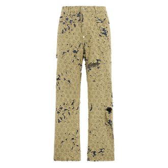 Philipp Plein Homme, Jeans, Beige, Taille: W38 Destroyed Beach Boy Fit Jeans Monogram