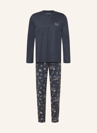 Schiesser Schlafanzug Family blau