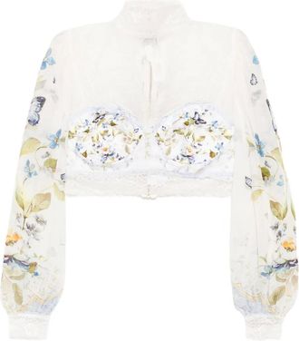 Camilla haut crop Botanical Ballads - Tons neutres