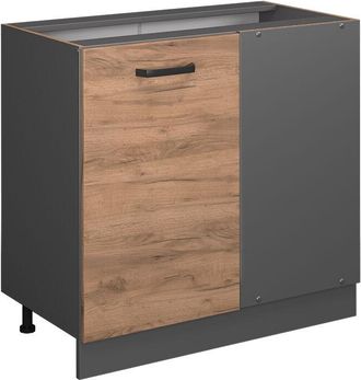 Vicco Eckunterschrank R-Line, Goldkraft Eiche, 86 cm ohne Arbeitsplatte Vicco