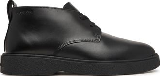 Calvin Klein Schn&uuml;rschuhe Calvin Klein Text Rubber Desert Boot Lth HM0HM02255 Schwarz