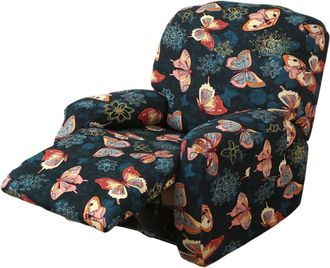 Generic Sesselhusse 4-teilig Für Relaxsessel Stuhlhussen Für Fernsehsessel, Relaxliege, Couch, Sessel Bezug Mit Tasche Waschbarer Möbelschutz Gegen Flecken, K