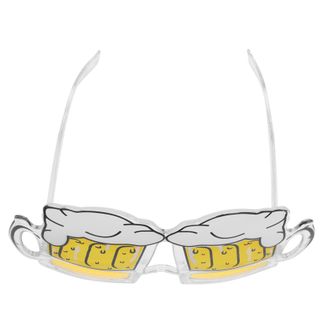 Cabilock Blinkende Sonnenbrille Im Bierkrug-Stil F&uuml;r Partys Festivals Erwachsene Lustige Brille Tropisches Design
